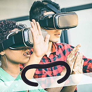 Hemobllo VR Face Cover Cushion Replacement PU Foam Soft Eye M-Ask Pad Compatible for Oculus Rift Cv1 VR Black