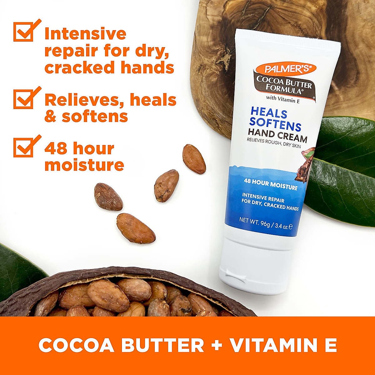 Palmer's Cocoa Butter Formula Hand Cream for Dry, Cracked Skin. Travel Size Hand Lotion, 3.4 Ounce