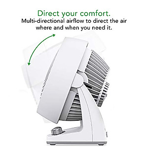 Vornado 133DC Energy Smart Compact Air Circulator Fan with Variable Speed Control, White, CR1-0349-73