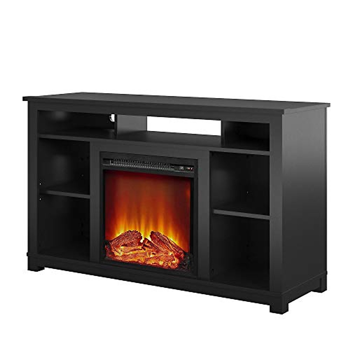 Ameriwood Home Edgewood Fireplace TV Stand for TVs up to 55", Black