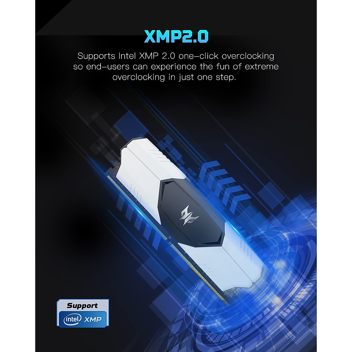 Acer Predator Talos 16GB (8GBx2) RAM 3000 MHz DDR4 CL16 1.35V Desktop Computer Gaming Memory Kit - BL.9BWWR.211