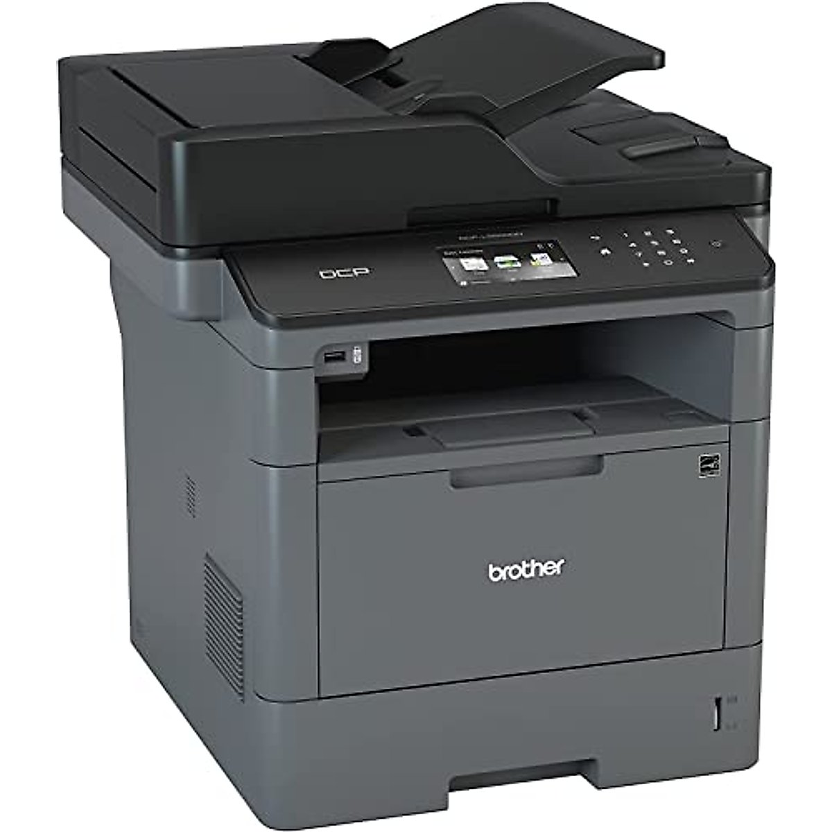 Brother Monochrome Laser Printer, Multifunction Printer and Copier, DCP-L5500DN, Flexible Network Connectivity, Duplex Printing, Mobile Printing & Scanning, Amazon Dash Replenishment Ready (Renewed)