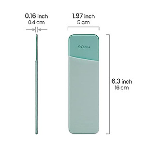 Epessa Stick-On Pen Holder for Notebook, Adhesive Pencil Sleeve Pouch for Hardcover Journals, Planners, Notebooks, Reusable Pen Pocket Organizer Easy to Remove (Green)