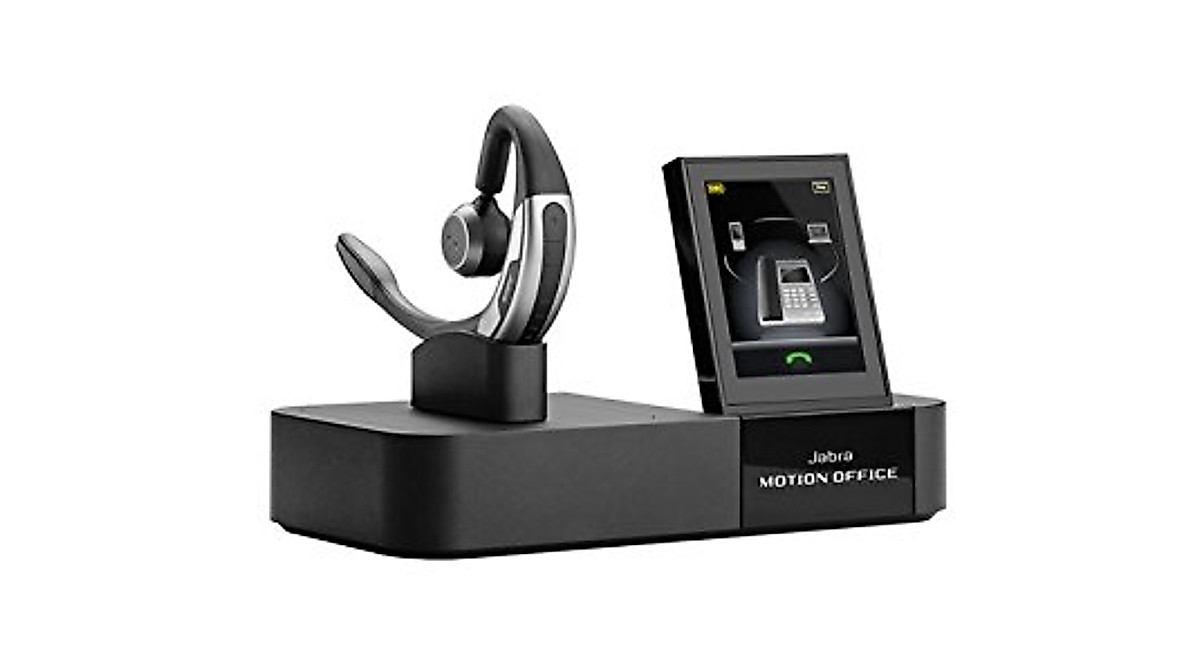 Jabra Motion Office Bluetooth Headset with Touch Screen Base for Desk ...