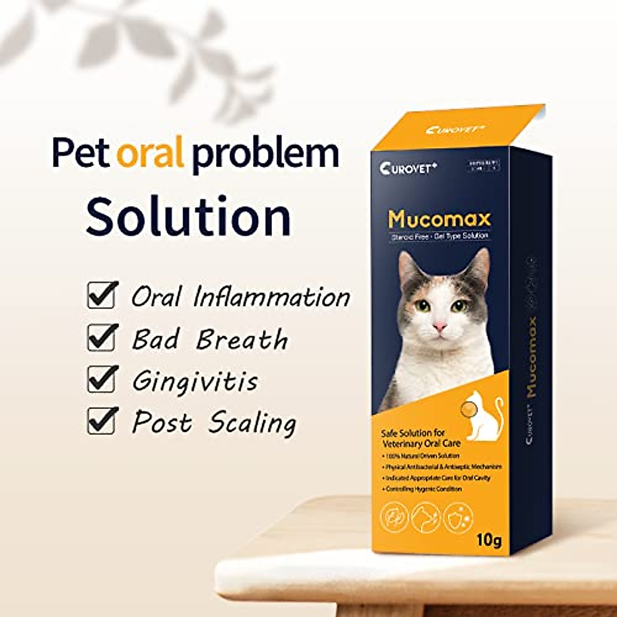 CUROVET MucoMax, Oral Wound Care Gel for Dogs and Cats, 0.35oz. Safe and Easy Care with 100% Natural Ingredients. Treats Oral Wound and Inflammation.