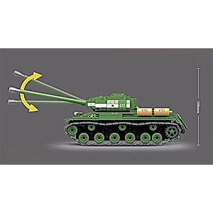General Jim's Military Themed WW2 Building Blocks Tank Sets for World War 2 Brick Building Enthusiats (Soviet IS-2M Tank)