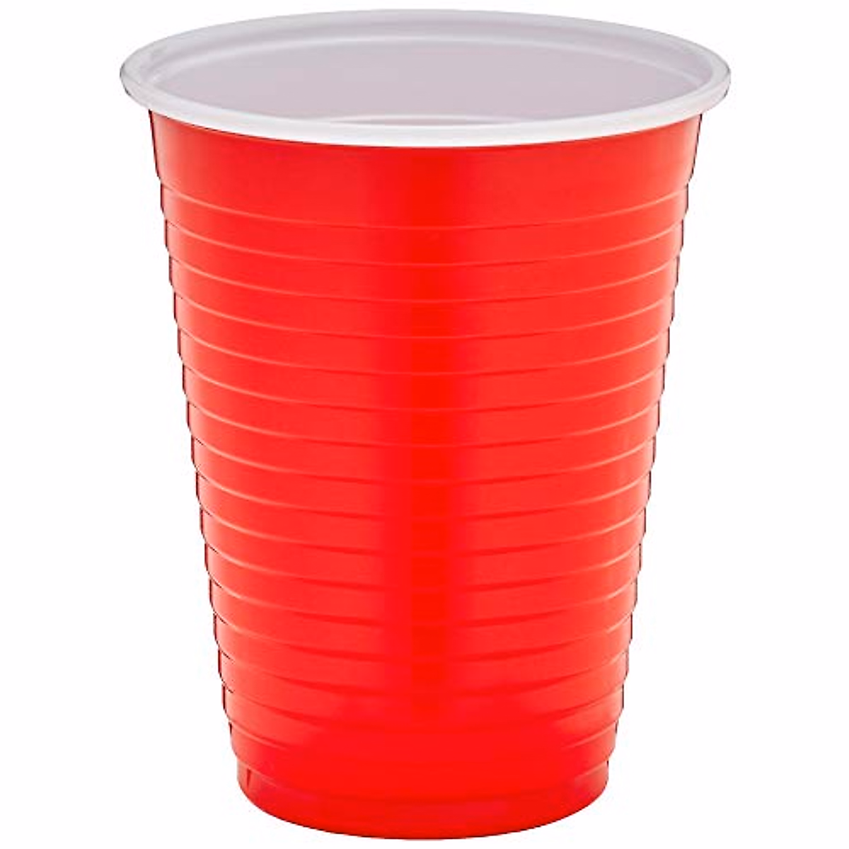 Amazon Brand - Solimo 18oz Disposable Plastic Party Cups, 200 Count, Red