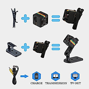 cainda Mini Spy Camera Full HD 1080P with Night Vision and Motion Detection, Super Video Recorder Sports Camera, Small Camcorder, Mini Security Camera for Car Home and Office Surveillance SQ11