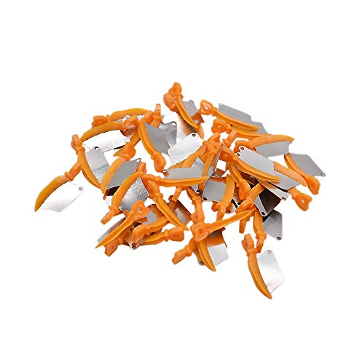 Angzhili 40 Pcs/Box Dental Wedge Knife Teeth Interproximal Plastic Wedge (Orange)