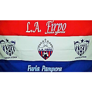 REAS Bandera de Firpo - El Salvador medidas - 1.45 MTS de Largo y 0.81 MTS de Alto; Bandera de Tu equipo de Futbol favorito del Pais Donde Tu Naciste - Tu Equipo Pampero - Usulutan