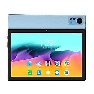 Ymiko Tab M10 10.1 Inch Tablet 8GB 128GB, Octa Core, 3200x1440 HD Screen, Dual Camera, Multi Network Standard, with 10.1 Inch HD Screen, for 11 (Blue)