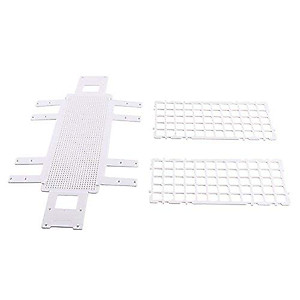 Plastic Test Tube Rack Detachable Holder Storage Stand, Holds 60, for 16mm Dia. Tubes White
