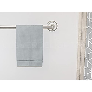 CleverDelights Gray Hemstitched Hand Towels - 6 Pack - 14" x 22" - 55/45 Linen Cotton Blend