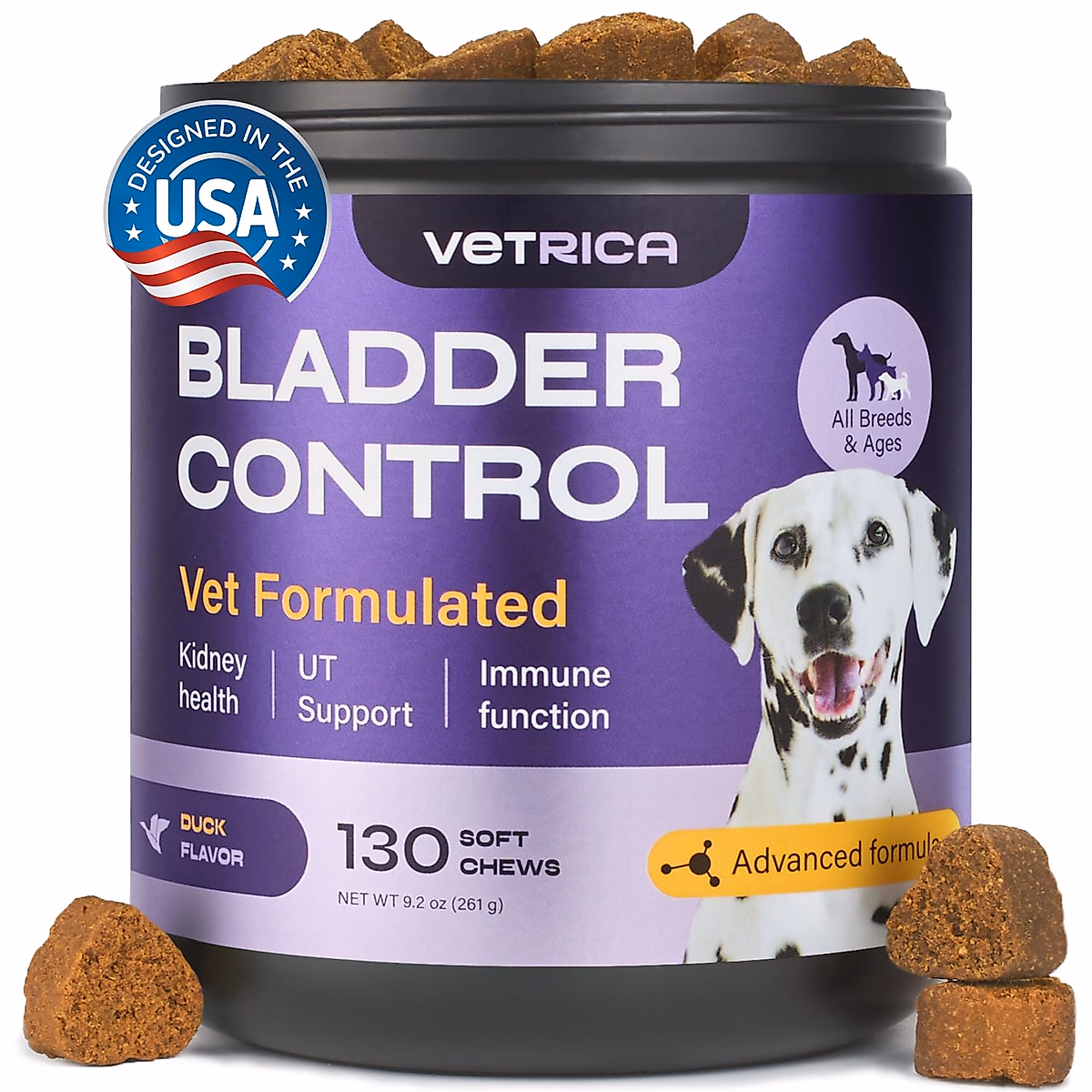 Dog UTI Treatment - Bladder Control Cranberry Chews - Dog Cranberry Supplement for Urinary Tract, Bladder & Kidney Health - Cranberry D-Mannose Soft Treats for Dog Incontinence - Healthy Bladder