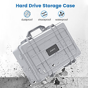 ORICO Hard Drive Case 3.5inch 20-Bay HDD/SSD Multi-Protection Storage Suitcase with Foam Hard Case Shockproof Anti-Static MoistureProof Carrying Case -PSC L20