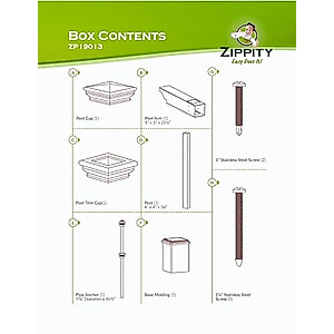 Zippity Outdoor Products ZP19013 Classica Mailbox Post, White