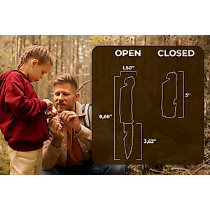 Home and Plan Personalized Engraved Pocket Knife for Dad, Black - Custom Pocket Knives as Father's Day Gift for Dad with Velvet Pouch