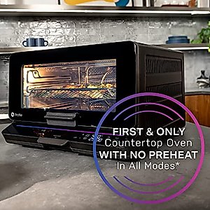GE Profile Smart Oven with No Preheat ӏ 11-in-1 Countertop Oven ӏ Large-Capacity Countertop Oven ӏ Black
