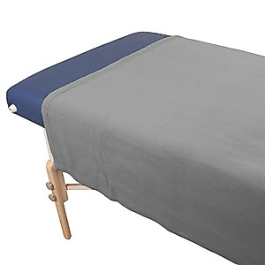 Body Linen Gentility™ Polar Fleece Massage Table Blanket, Warm, Cozy and Plush Spa Blankets. Create That Perfect Atmosphere. 54 x 80 inches, 100% Polyester - Bluish Grey