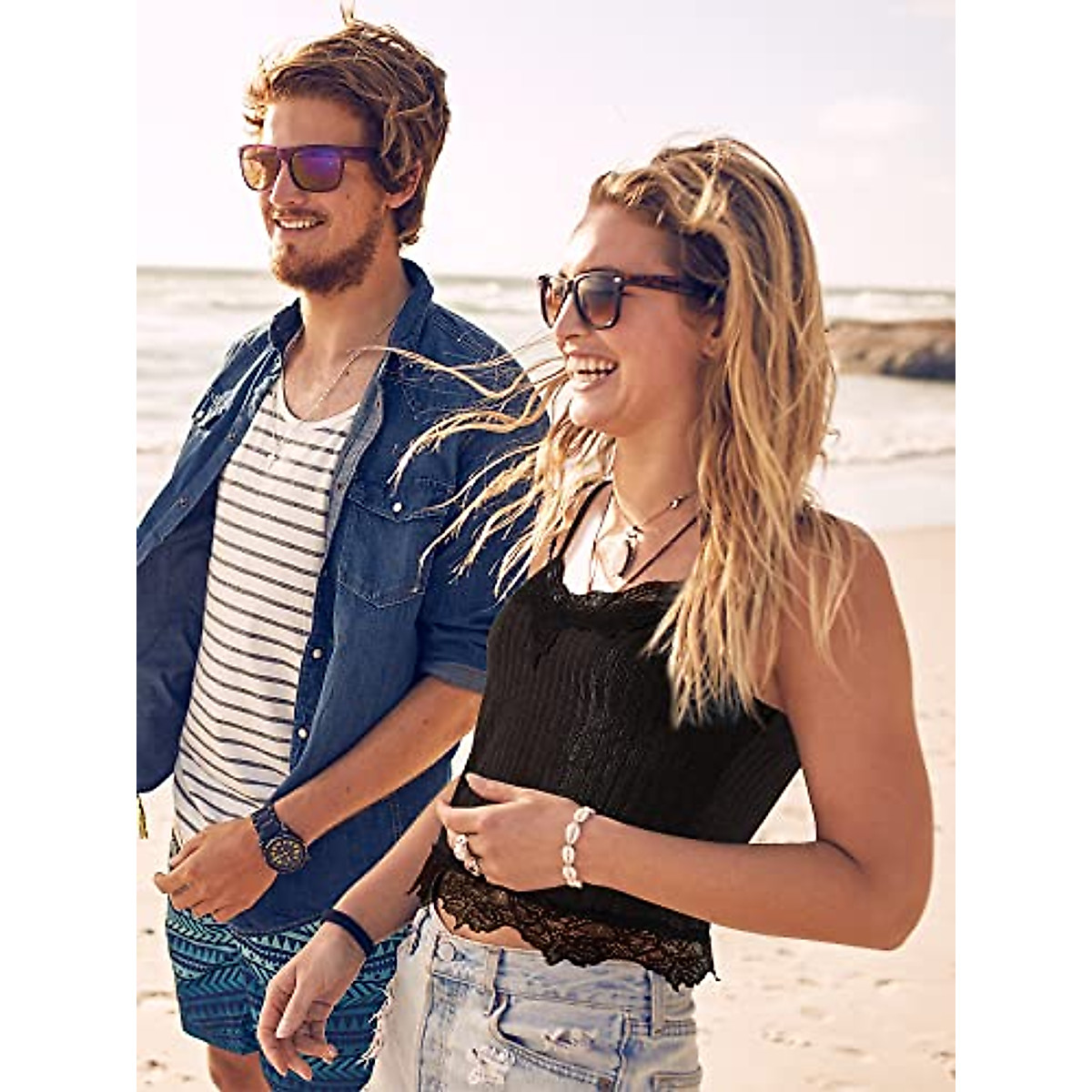 2 Pcs Women Lace Patchwork Crop Top Fairy Grunge Style Cropped Tees Y2k E Girls Clothes Cami Ribbed Knitted Tank Tops(Brown, Black,Small)