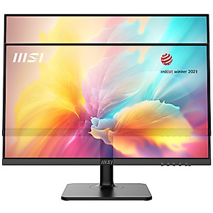 MSI Modern MD2412P, 24", 1920 x 1080 (FHD) IPS, FreeSync, HDR Ready, 100Hz, TUV Certified Eyesight Protection, 1ms, VGA, HDMI,Black