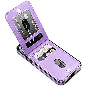 LakiBeibi Phone Case for iPhone 14 Pro Max Dual Layer Premium Leather Case for iPhone 14 Pro Max Wallet Case with Card Holders Flip Case Protective Case for iPhone 14 Pro Max 6.7 Inches,Purple