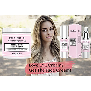 KissRedE Anti-Aging Eye Cream for Dark Circles, Puffiness, Fine Lines, and Wrinkles - Fragrance-Free, 1 Fl Oz