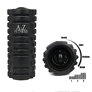 A2Z Fitness 3-Speed Vibrating Foam Roller - High Intensity Vibration for Deep Tissue Trigger Point Sports Massage and Muscle Recovery - Comes with 1 Year Warranty and Free Carry-On Bag