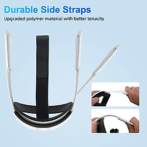 Head Strap for Oculus Quest 2, Replacement Elite Strap for Oculus/Meta Quest 2 Accessories, Simple Connection and Lightweight Design, Enhanced Support and Comfort in VR for Quest 2/Meta VR