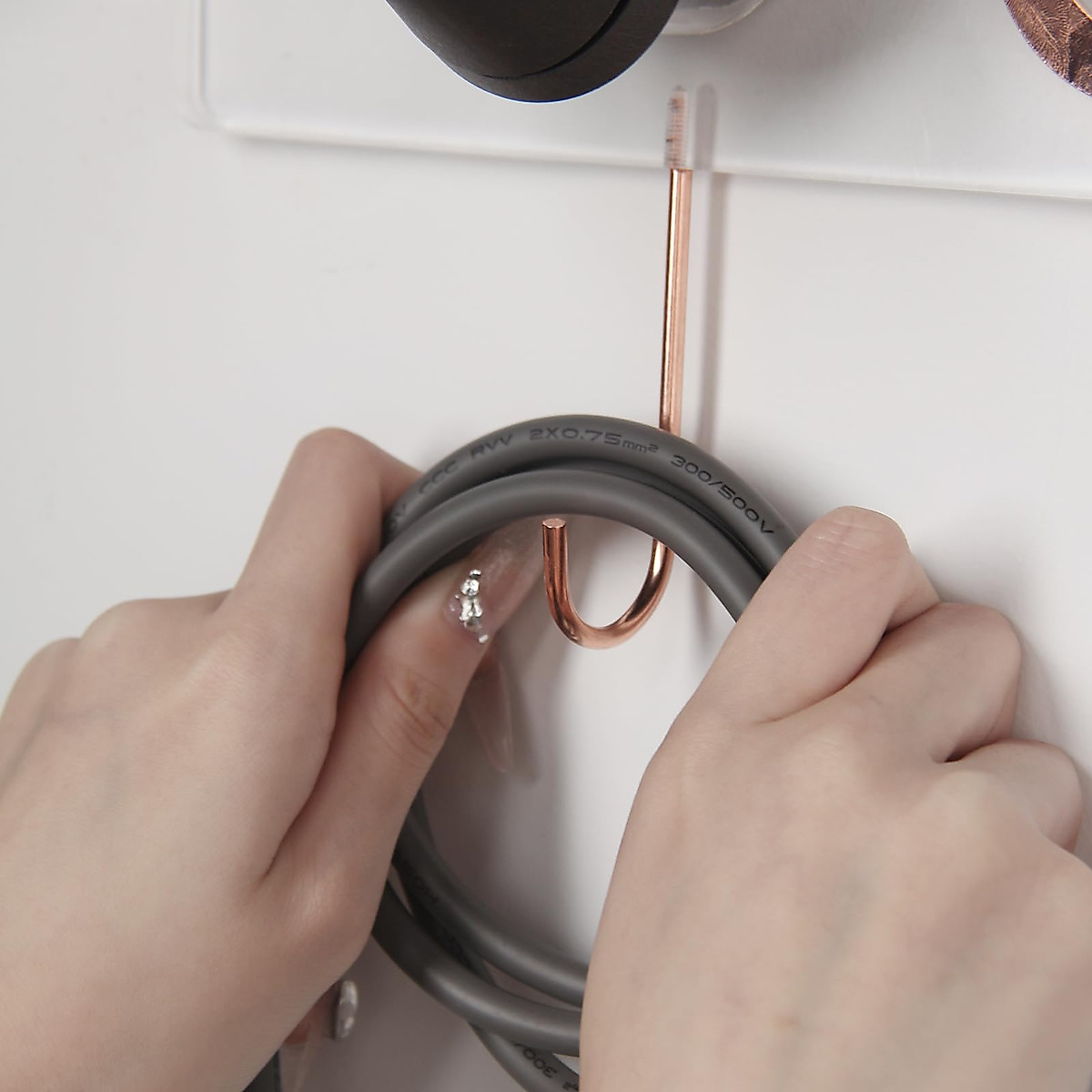 Floatant Wall Mount Hair Dryer Holder Compatible with Dyson Supersonic, Hair dryer holder, Acrylic Attachments Organizer with Hooks for Accessories Nozzles, Wide-Tooth Comb, Diffuser (Transparent)