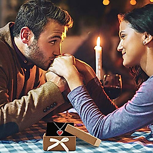 Necklace Earring Ring Box Gift Box,12 Pieces Square Cardboard Jewelry Gift Boxes,Cotton Filled Cardboard Paper Jewelry Box Gift Case (3.15x3.15x1.1 Inches) (Kraft)