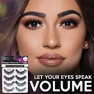 Ardell False Eyelashes Mega Volume 251, 1 pack (4 pairs per pack)