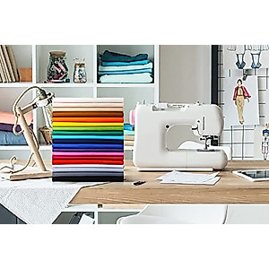 Craftido-19 Options-100% Cotton Fabric by The Yard in Solid Color 44”Wide by 3yd (9 ft) -Medium Weight 5.2 oz- for Quilting, Sewing, Crafts, Binding, Backing and Lining - White