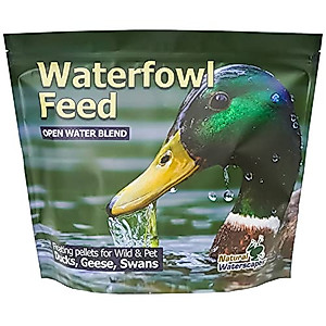 Natural Waterscapes Waterfowl Feed | Floating Pellets for Duck, Swan, Goose | 5 lb Resealable Bag | Use for Wild Duck, Pet Duck