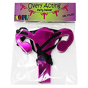 ROFLmart Metallic Pink Uterus Banner Party Decorations