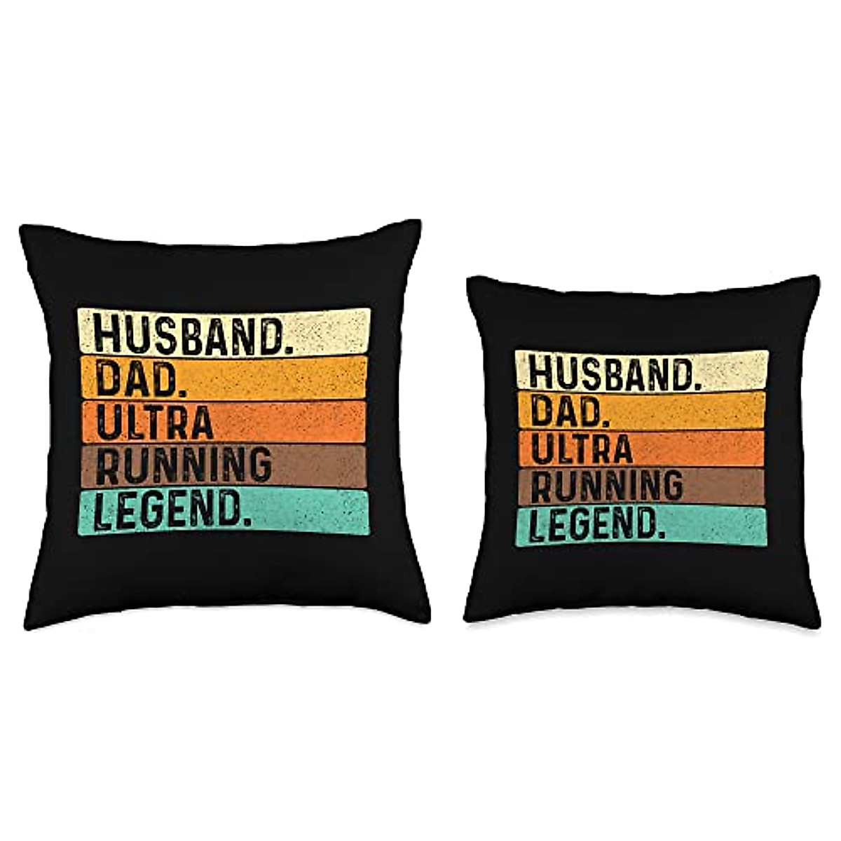 Ultra Marathon Shirts Husband Dad Ultra Running-Ultramarathon Mountain Runner Throw Pillow, 18x18, Multicolor