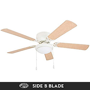 Portage Bay 50254 Hugger 52" White West Hill Ceiling Fan with Bowl Light Kit