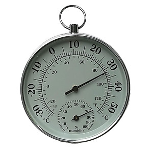 YUELER Aluminum Enclosure Indoor Outdoor Accurate Temperature and Humidity Measurement for Home Garden Patio