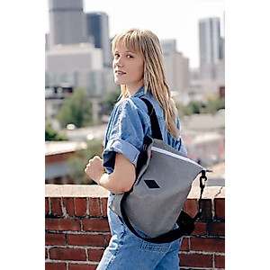 Sherpani Delanie, Women's Convertible Backpack Crossbody, Backpack Purse - Fits 14" Laptop Compatible, Removable Crossbody Strap, Lightweight (Stone)