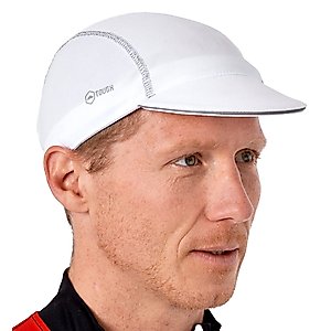 Tough Headwear Cycling Cap - Cycling Hat - Helmet Liner - Helmet Brim - Bike Cap - Bike Hat - Brim for Bike Helmet - Bike Hat Under Helmet Men & Women White