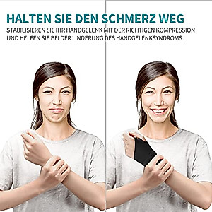 Wrist Brace for Carpal Tunnel, Breathable and Adjustable Wrist Support Brace for Arthritis and Tendinitis, Wrist Compression Wrap for Pain Relief, One Size Fits Left or Right Hand – Single