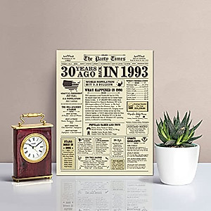 Ogeby Funny 30th Birthday Gifts for Women Men, Jumbo Back in 1993 Birthday Gifts Card, Vintage 30 Year Old Gifts for Son Daughter Sister Brother, Happy 30th Wedding Anniversary Cards Gifts