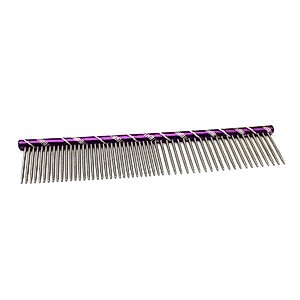 UEETEK Pet Grooming Comb Dogs Cats Comb Stainless Steel (Purple)