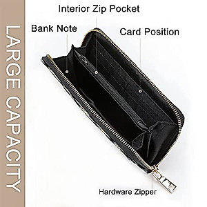 Qwalnely Daisy Wallet for Women, Leather Purse Phone Money Credit Card Holder Daisy Gifts