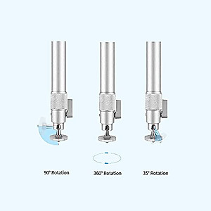 Tuimen Projector Mount, Projector Mount Drop Ceiling Extandable Length 11.8" - 18.89", Universal Projector Mount with Adjustable Projection Angle for DLP Projectors