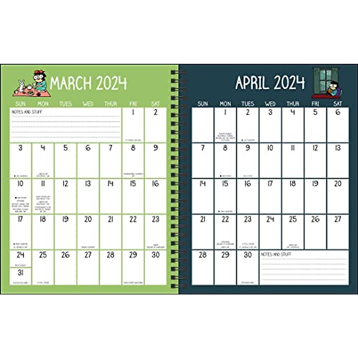 Sarah's Scribbles 16-Month 2023-2024 Weekly/Monthly Planner Calendar: Get It Together!