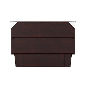 AFI, Nantucket Murphy Bed Chest with 6 inch Memory Foam Folding Matttress, Built-in Charging Station and Storage Drawer, Full, Espresso