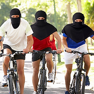 Yahenda 6 Pieces Cooling Balaclava Face Mask Men and Women Short and Long Neck Covers Helmet Hood Helmet Liner for Men Women Uv Sun Protection Outdoor Motorcycle Cycling Fishing Outdoor Sports Black