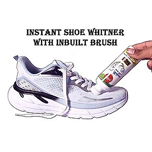 ZIG ZAG Instant Shoe Whitner for Sport Shoes,Sneakers and more Includes Sponge Applicator Easy-to-use Lid Brush Whitener Pack of 3