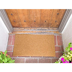 KAF Home EcoCoir Non-Shed Synthetic Doormat with Heavy-Duty, Weather Resistant, Non-Slip PVC Backing | 17 by 30 Inches | Perfect for Indoor and Outdoor Use (Blank)